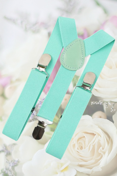 Boys Aqua Formal Y-Back Braces | Boys Aqua Wedding Suspenders