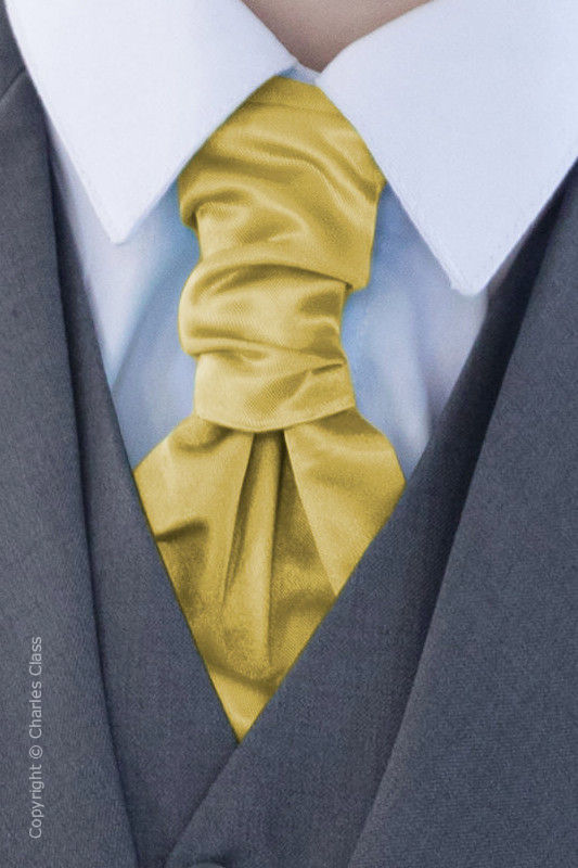 Boys Old Gold Cravat | Gold Wedding Cravat | Boys Wedding Cravat