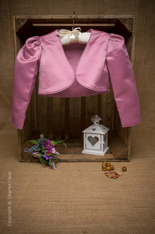 Girls Dusky Pink Bolero Jacket | Flower Girl Bolero | Charles Class
