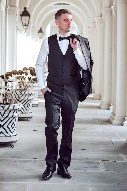 Matching Father & Son Black Tuxedo Wedding Suit | Slim Fit Tux Suit