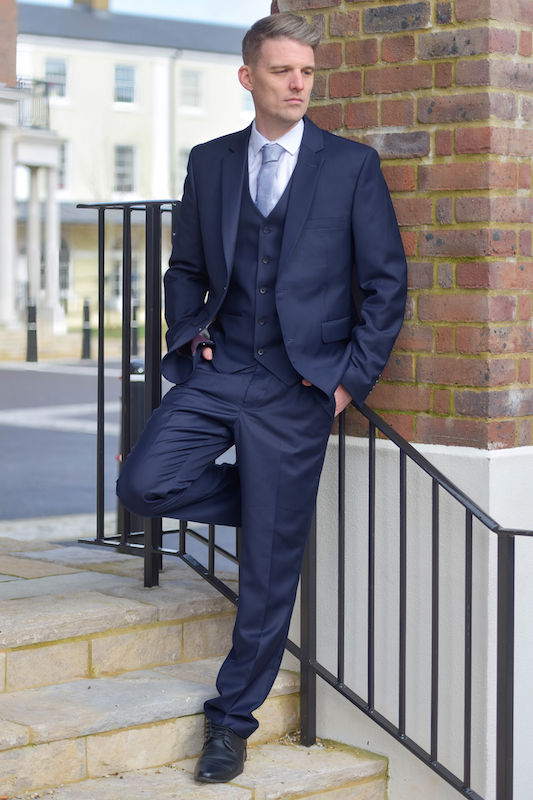 Men's Navy Slim Fit Jacket Suit | Three Piece Suit | Wedding Suit