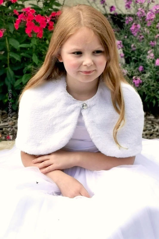 Peridot Girls White Faux Fur Cape - Style Beth | Weddings | Communion